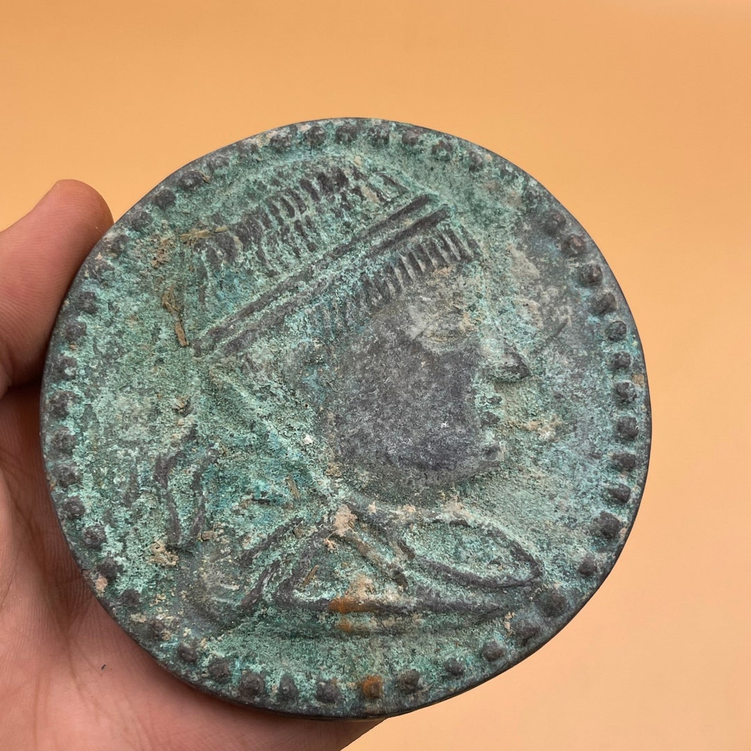 Collectible Ancient Bronze Bactrian Big Rare Coin - Etsy