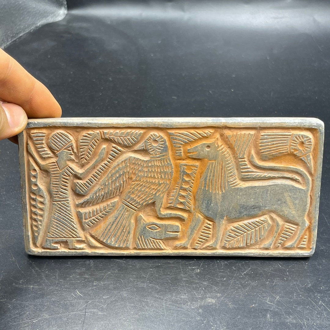 Unique Ancient Near Eastern Civilization Mesopotamia Old Stone Carving ...