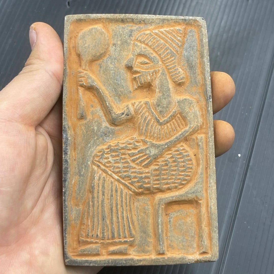 Unique Ancient Near Eastern Intaglio Nobleman Carving Image Stone ...
