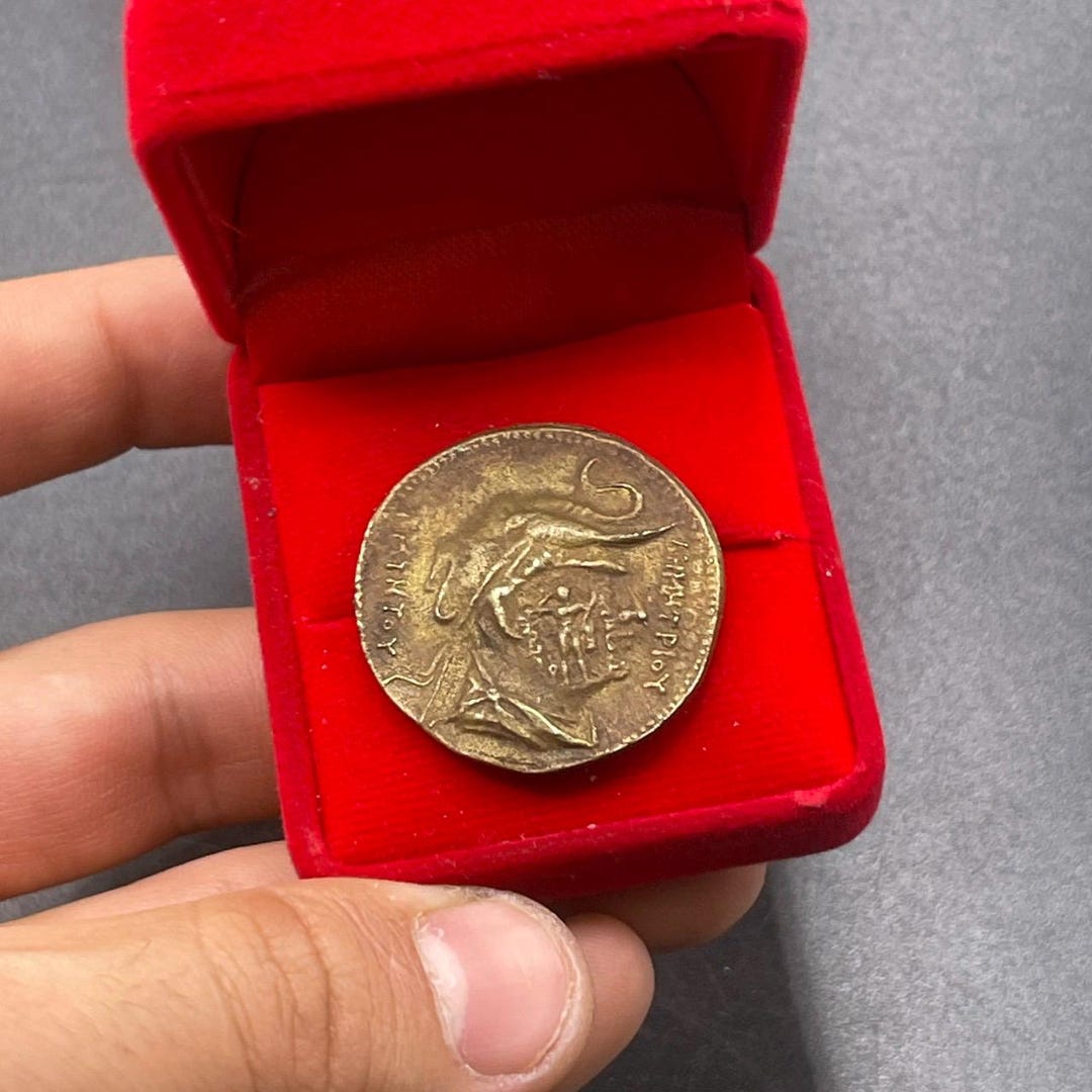 Unique Ancient Bronze Bactrian Tetradrachm Coated Coin - Etsy