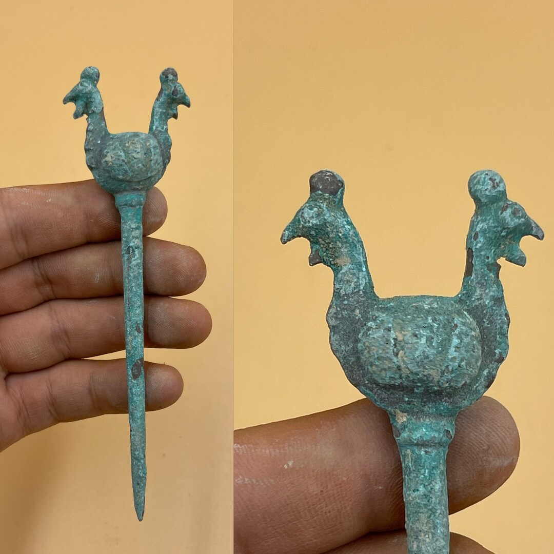 Wonderful Ancient Roman Bronze Hair Pin With Roster on Top - Etsy