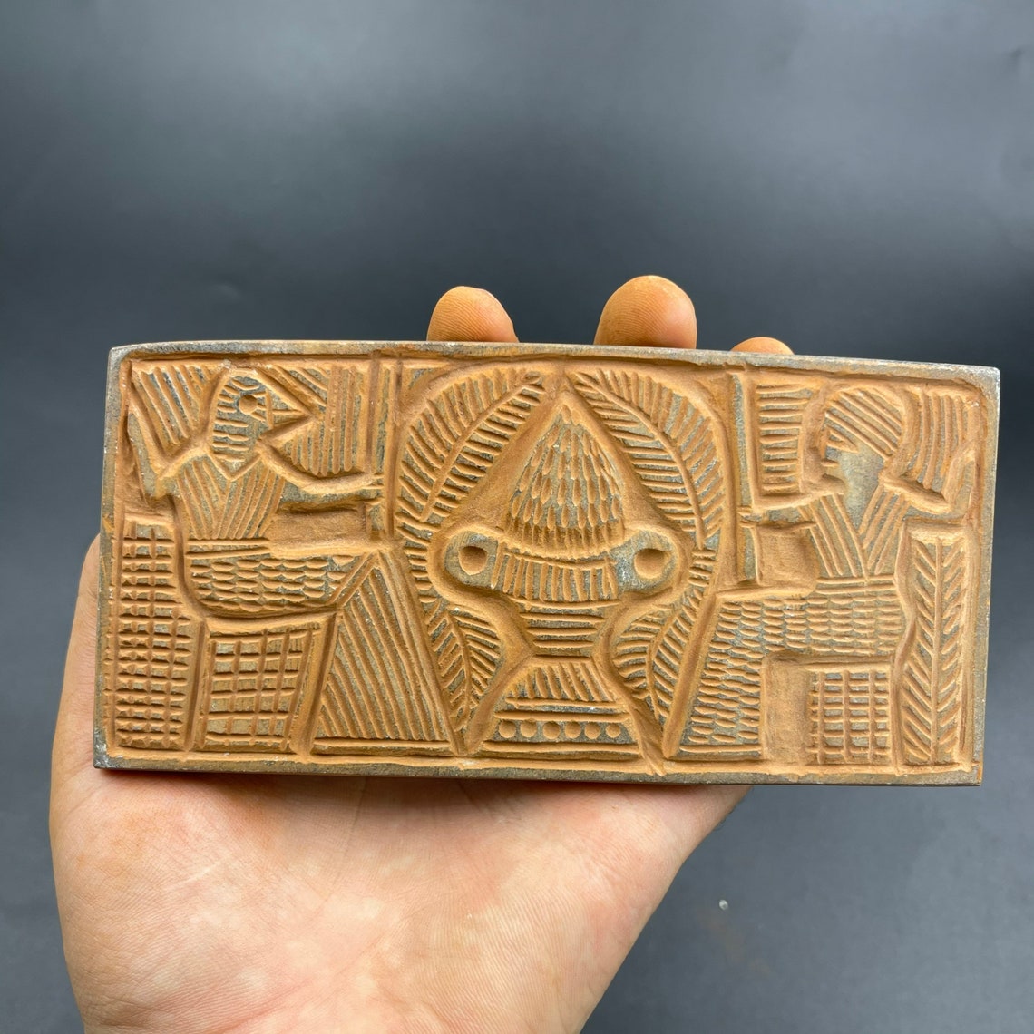 Ancient Near Eastern Stone Carving Historical Antique Intaglio Big ...