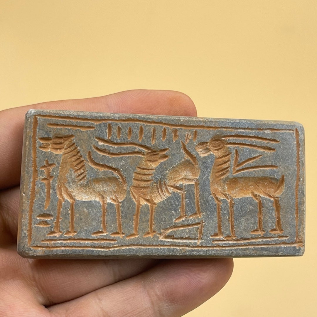 Extremely Rare Ancient Near Eastern Stone Animals Intaglio Tile Relief ...