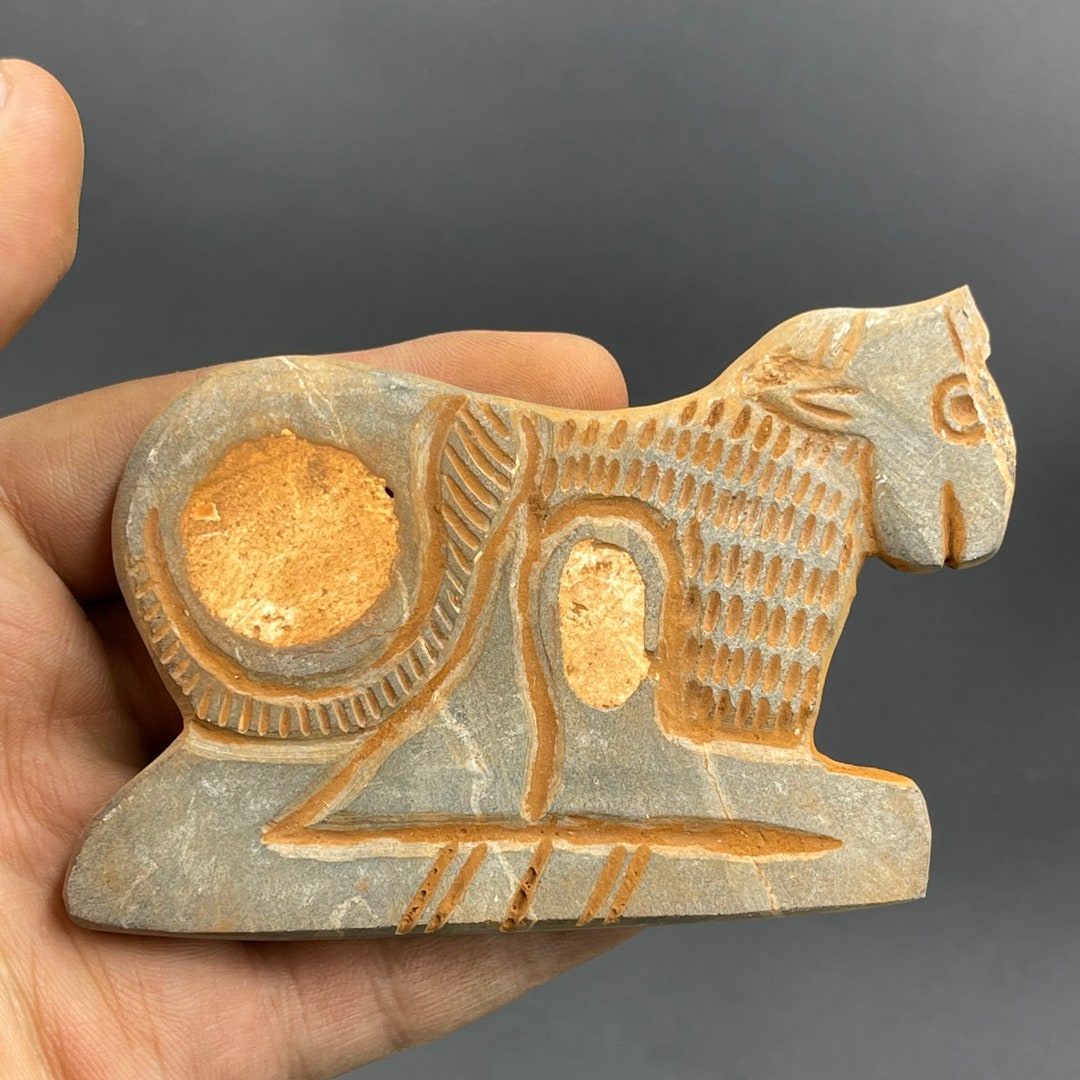Ancient Near Eastern Impressive Large Bactrian Chlorite Stone Carving ...