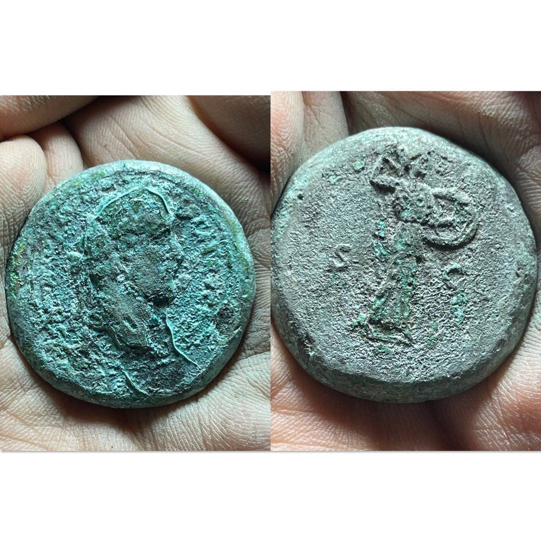 Unique Ancient Roman King Face Intaglio Wonderful Rare Coin With Patina ...