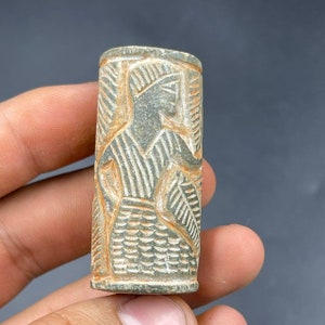 Circa 250BC Ancient Near Eastern Old Rare Stone Cylinder Seal Stamp ...