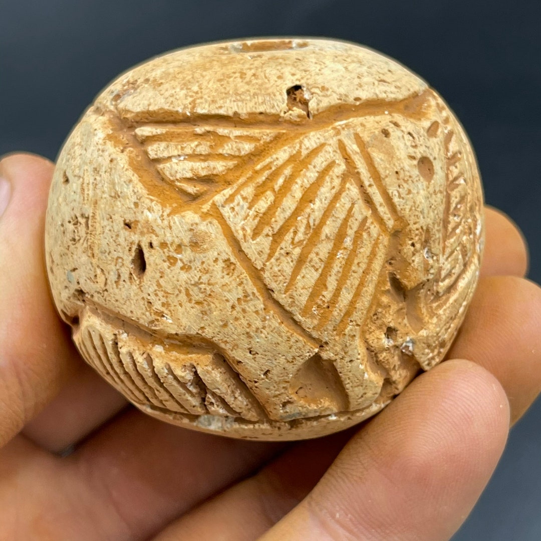 A Historical Sumerian Civilization Near Eastern Stone Ball Big Bead ...