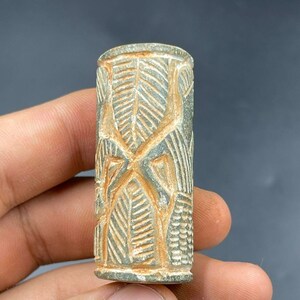 Circa 250BC Ancient Near Eastern Old Rare Stone Cylinder Seal Stamp ...