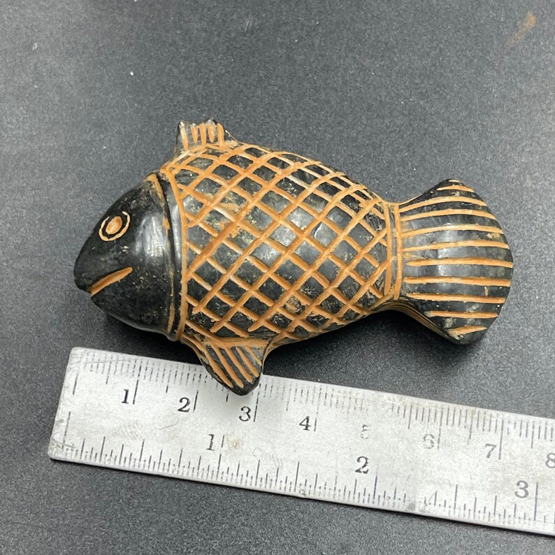 Unique Ancient Bactrain Roman Fish Stone Carved Large Figure - Etsy