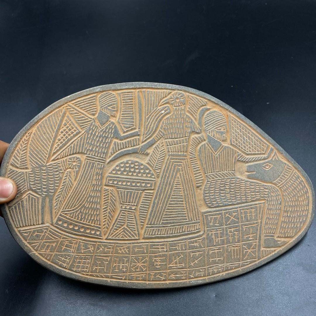 Museum Quality Ancient Near Eastern Stone Big Heavy Tablet With Early ...