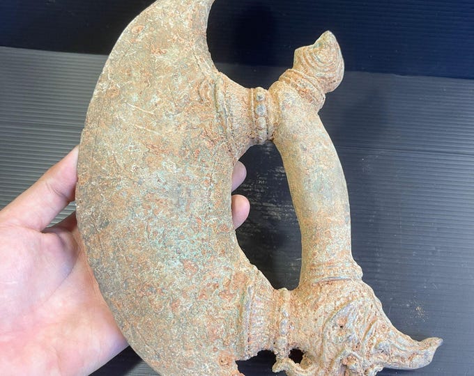 Ancient Near Eastern Bronze Rare Axe With Wild Animal Figure Circa 200 ...