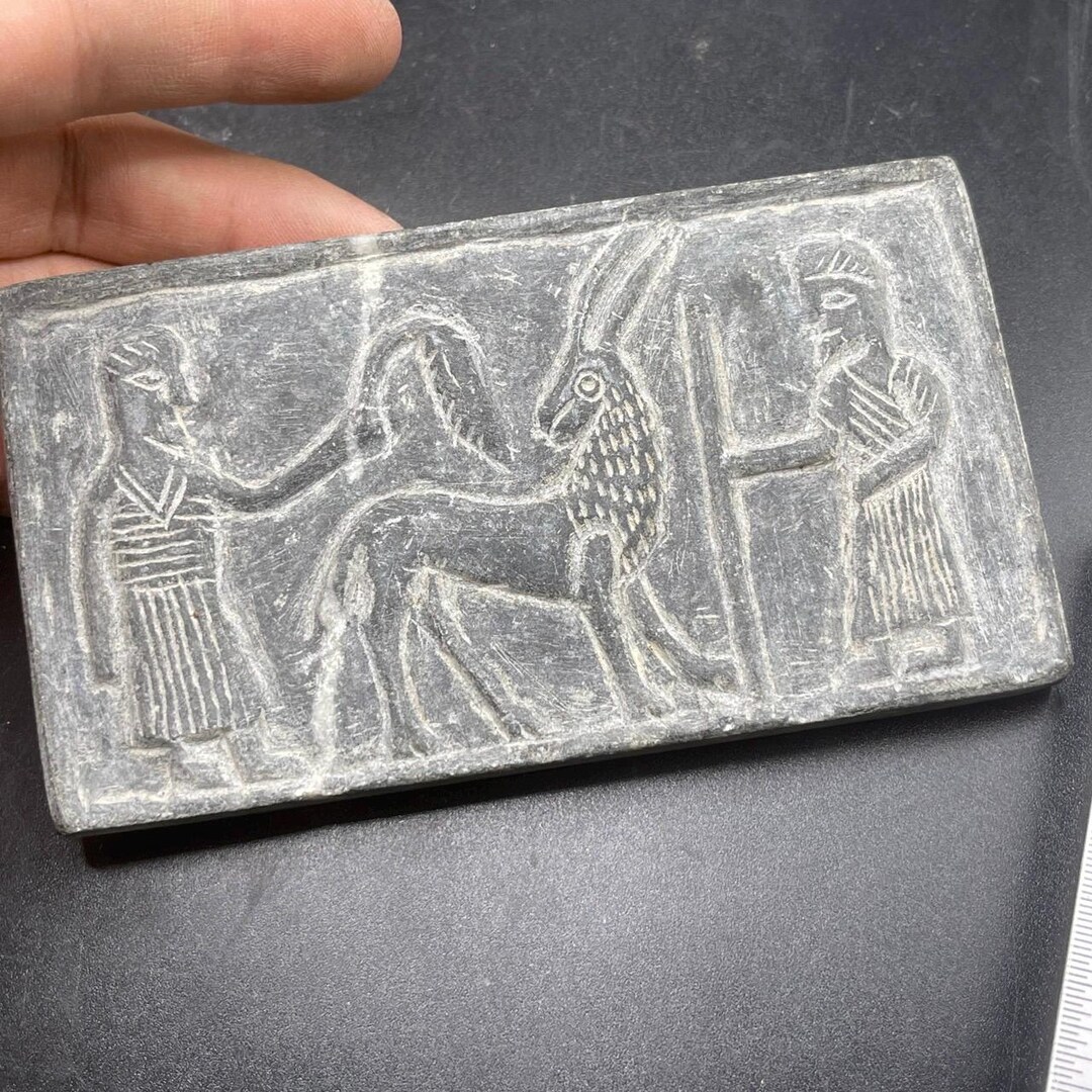 Ancient Near Eastern Stone Carving Historical Antique Mythical Beast ...