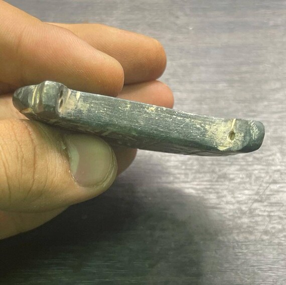 Antique Near Eastern Ancient writing Stone Amulet Pen… - Gem