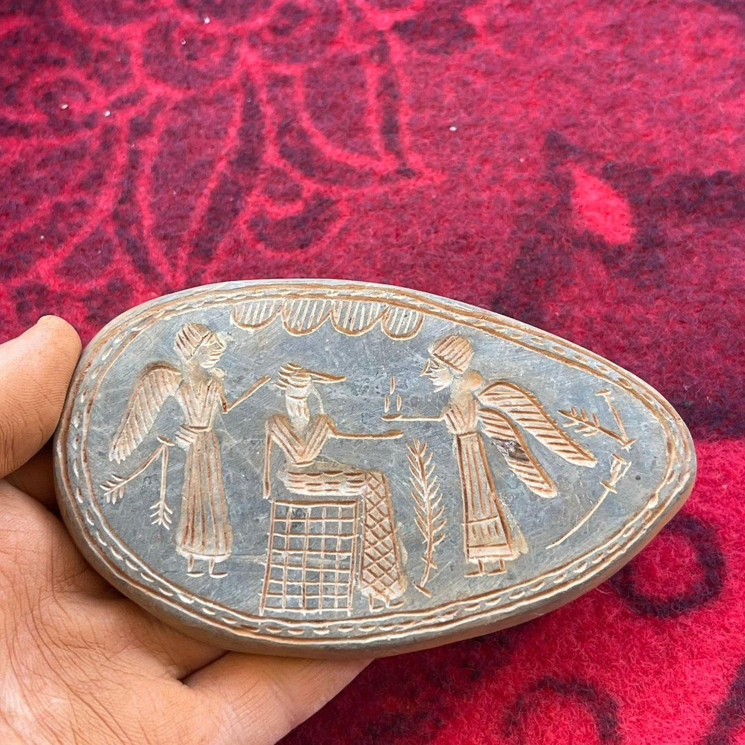 Ancient Sumerian Stone Tile Relief: Winged Beasts, Kings - Etsy