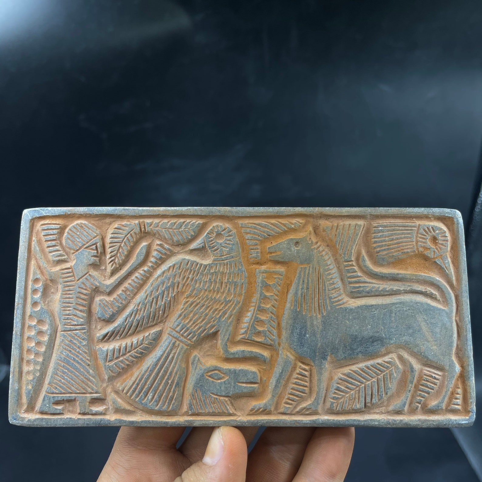Unique Ancient Near Eastern Civilization Mesopotamia Old Stone Carving ...