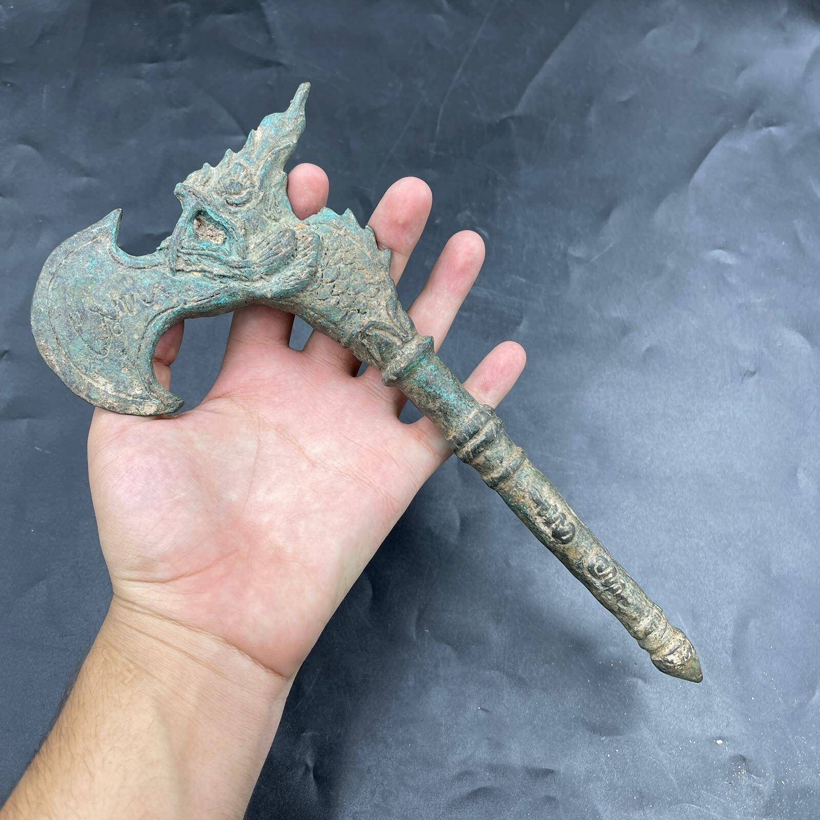 300BC Unique Old Roman Bronze Rare Axe with Animal Terminal | Etsy