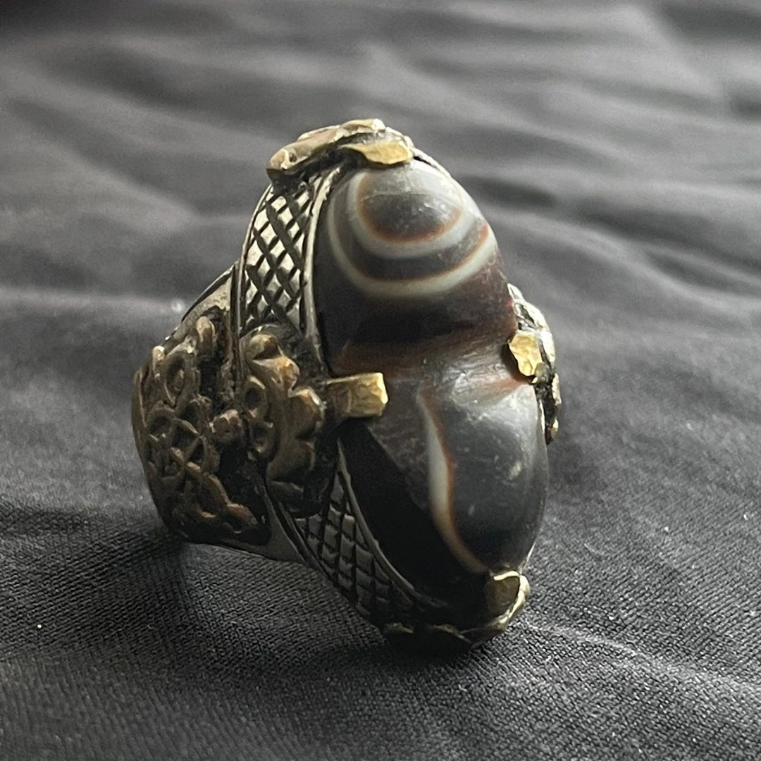 Ancient Sulemani Agate Solid Silver Ring - Afghanistan - Etsy