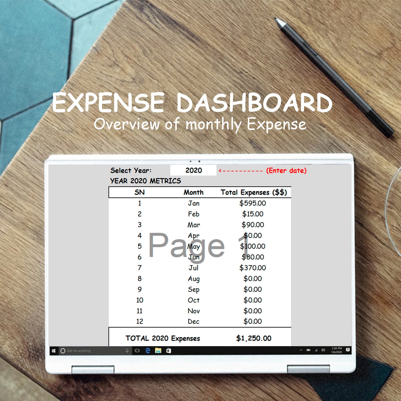 Business Expense Tracker Excel Spreadsheet for Small Business - Etsy