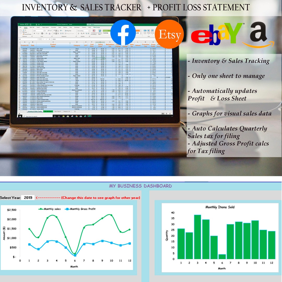 Small Business Excel Template Sales Tracker and Inventory Management ...