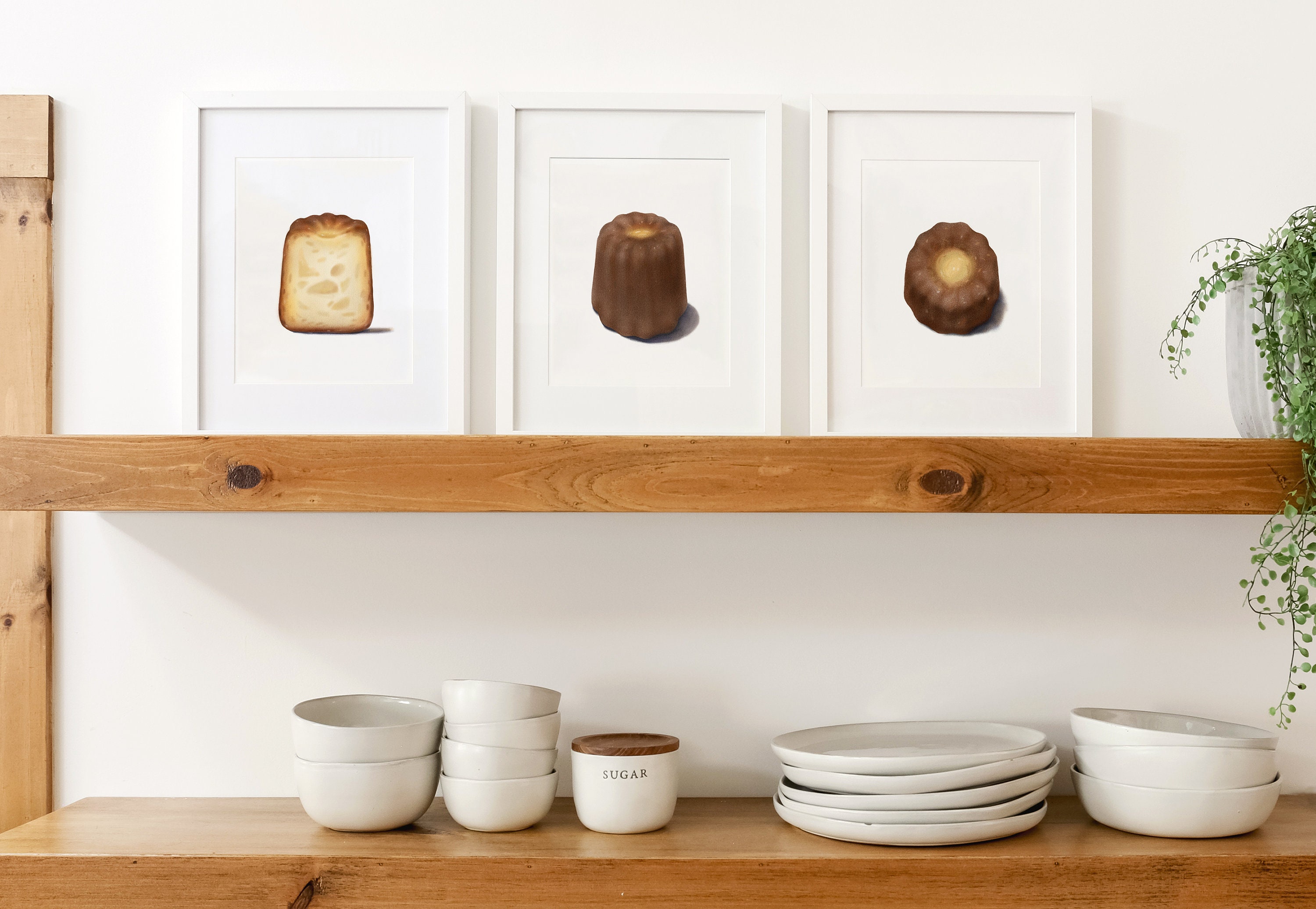 Canele Wall Decor Set of 3/printable Kitchen Wall Decor/kitchen Wall ...