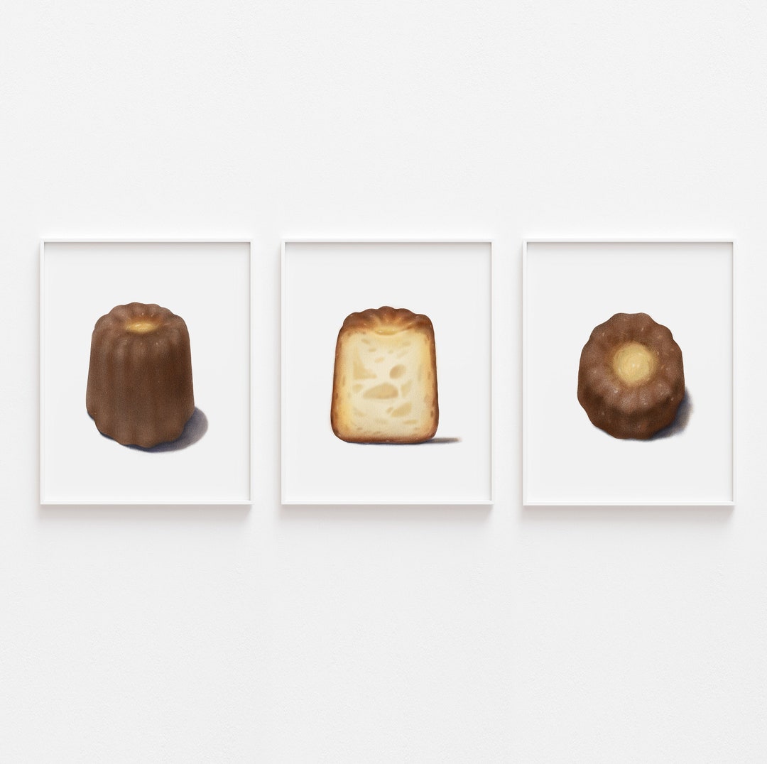 Canele Wall Decor Set of 3/printable Kitchen Wall Decor/kitchen Wall ...