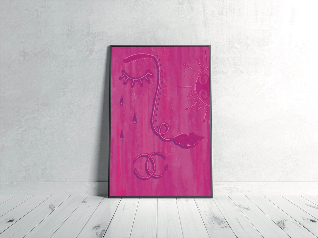 Funky Abstract Art Print A4 Colourful Wall Poster Funky Pink - Etsy