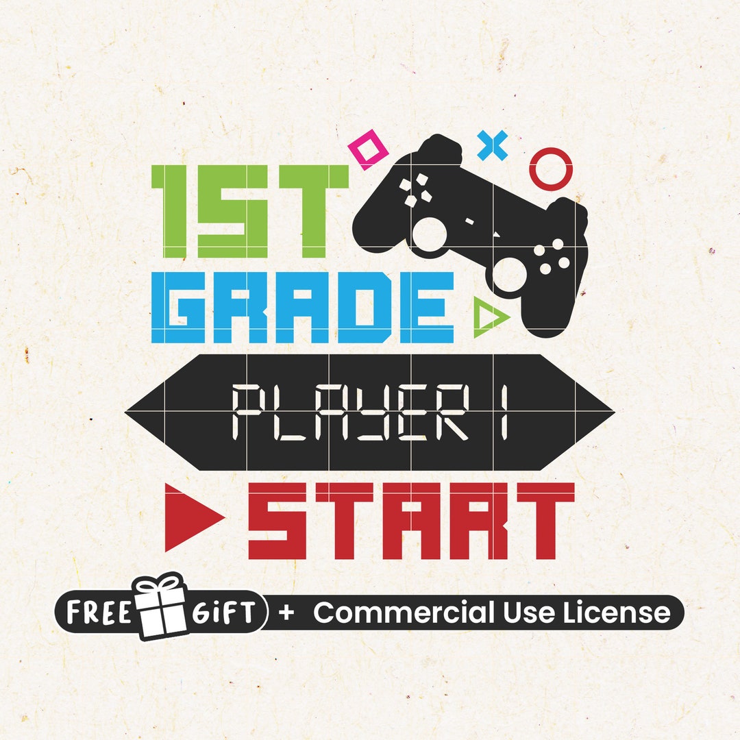 Gaming Level up First Grade Svg Png, Gaming Back to School Svg, Gamer ...
