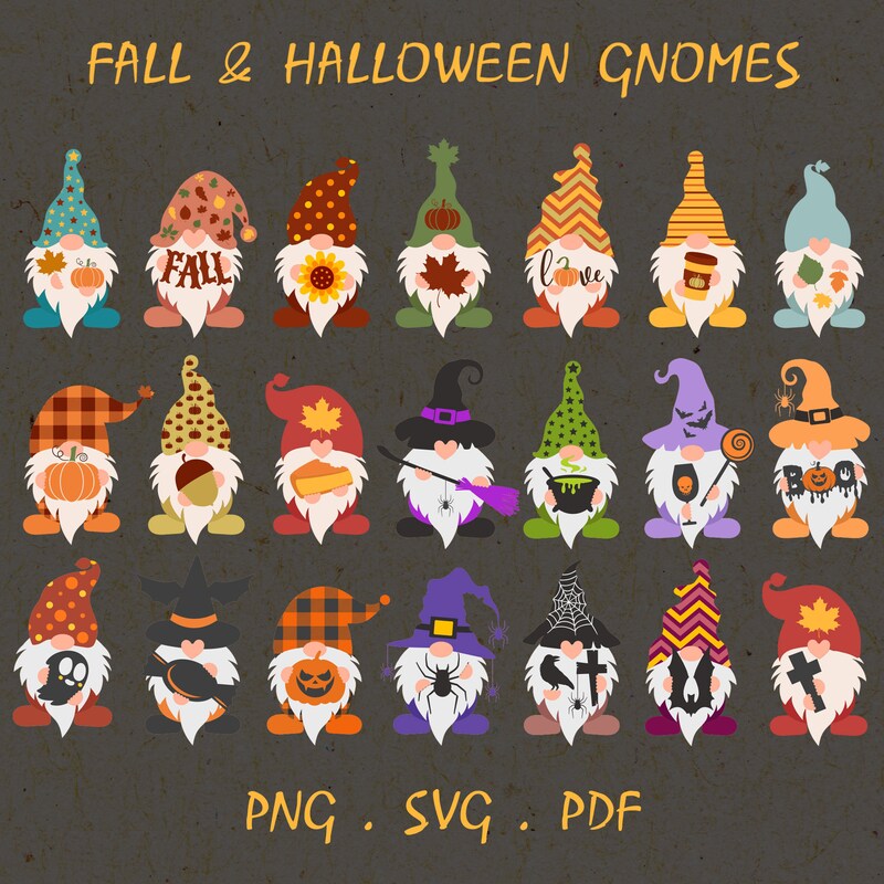 Halloween Gnome Svg - Etsy
