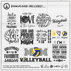 Volleyball Mom SVG Bundle, Volleyball Svg, Sports Svg, Game Day Svg ...