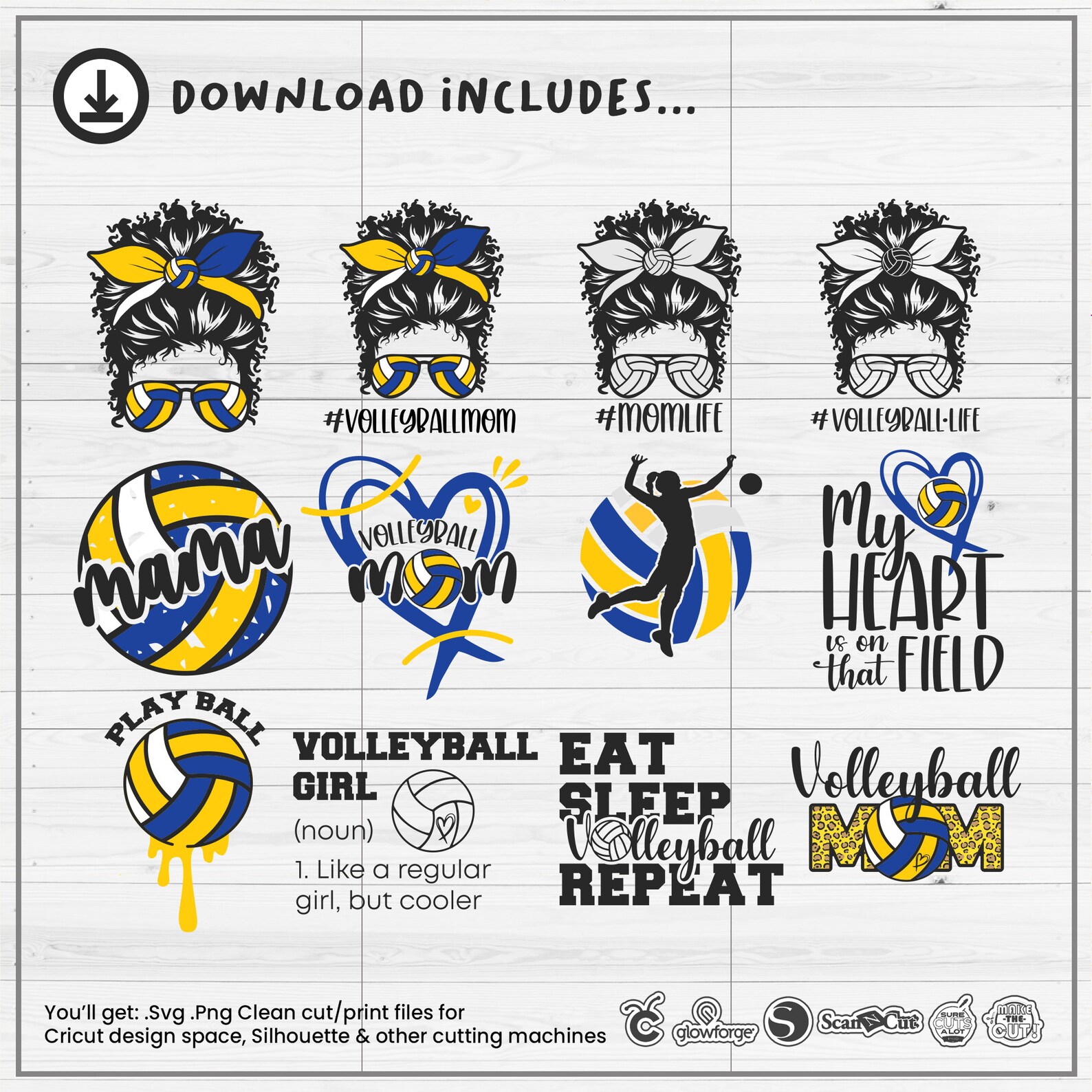 Volleyball Mom SVG Bundle, Volleyball Svg, Sports Svg, Game Day Svg ...
