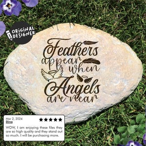 Feathers Appear When Angels Are Near SVG Png Sublimation Memorial Rest ...