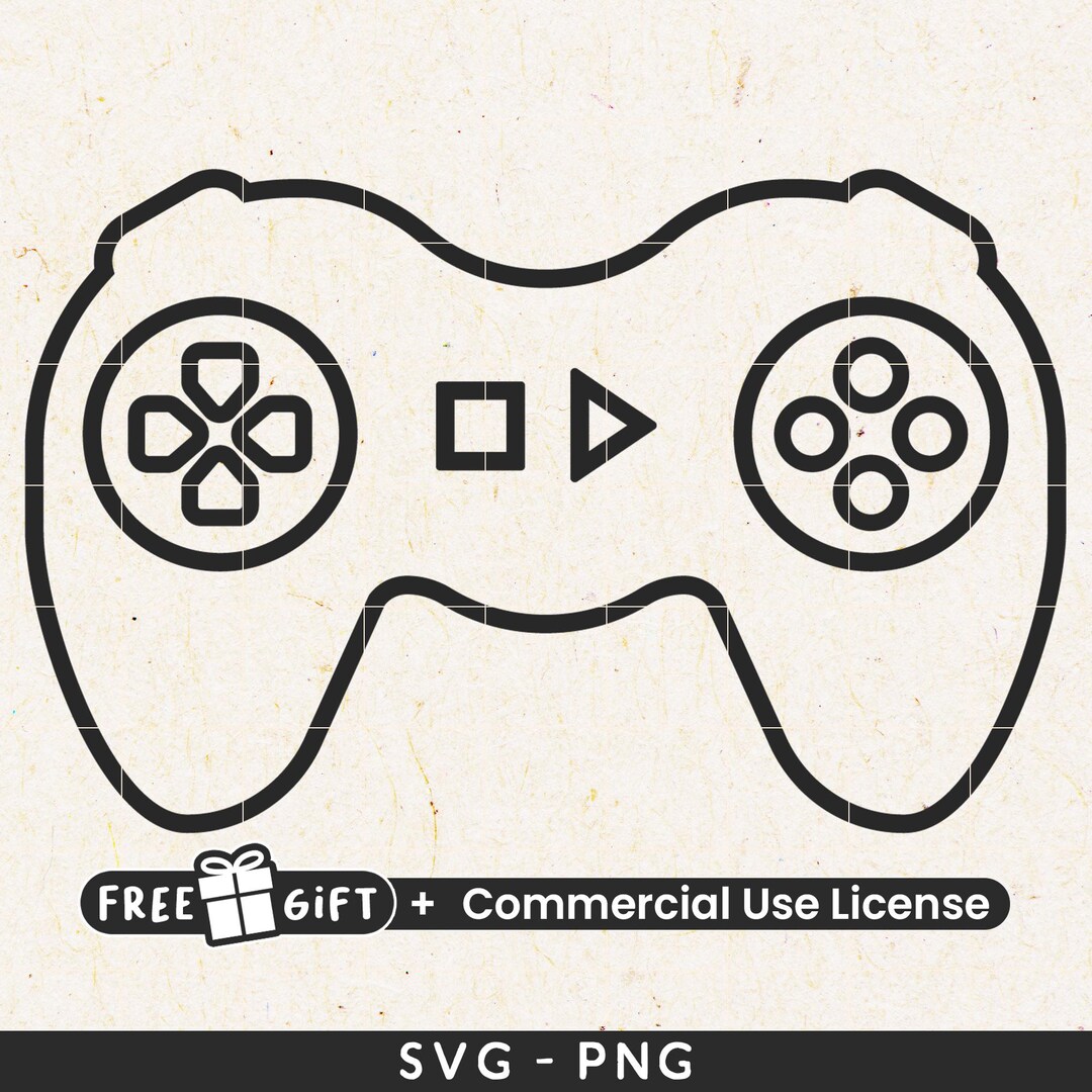 Vintage Gaming Controller Retro Outline Svg Png Sublimation Funny Gamer ...
