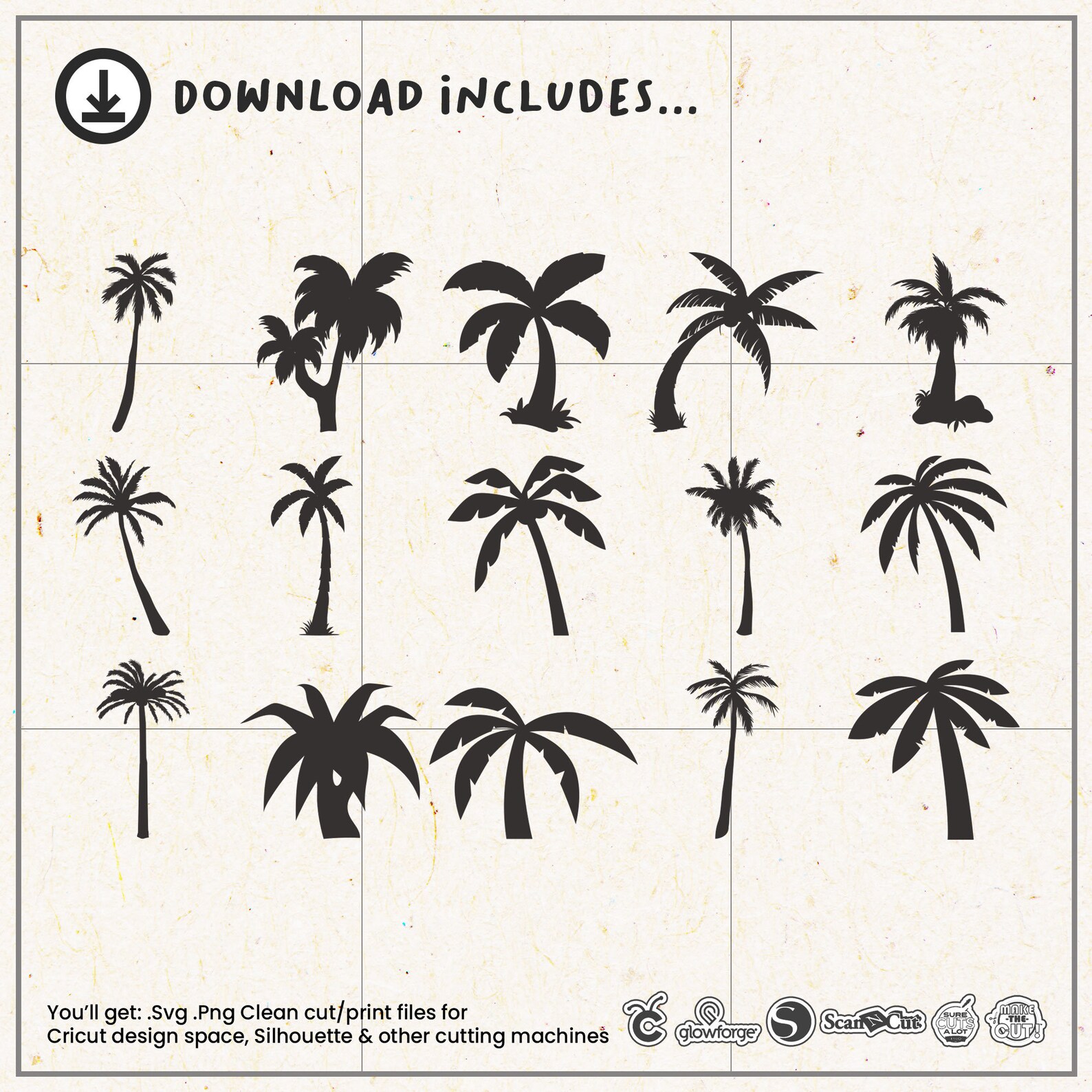 70 Palm Trees Svg Bundle, Palm Tree Svg, Eps/png/dxf, Palm Cricut ...