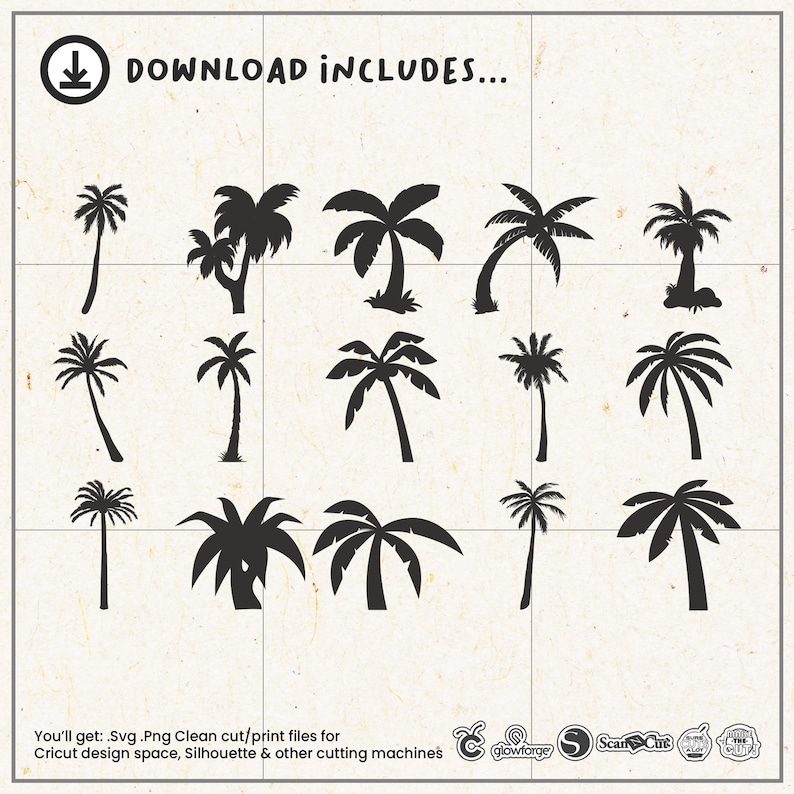 70 Palm Trees Svg Bundle, Palm Tree Svg, Eps/png/dxf, Palm Cricut ...