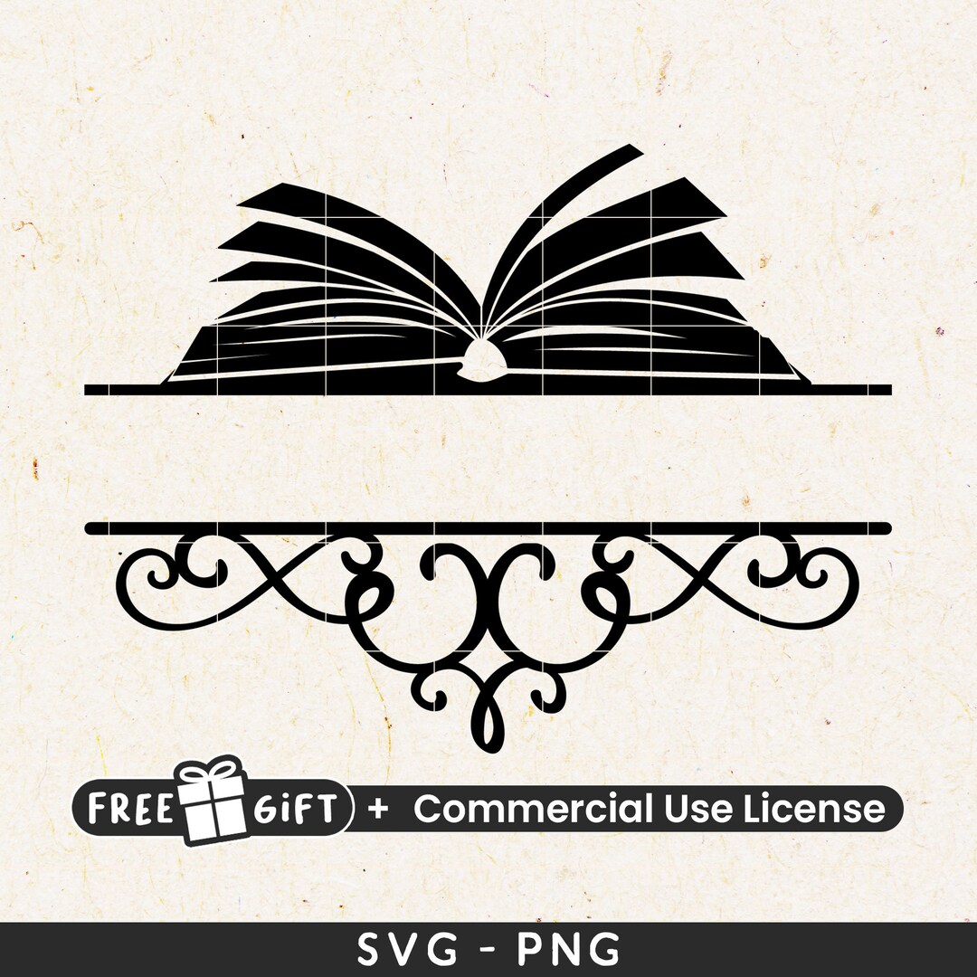 Books Reading Split Monogram Svg Png Sublimation Reading Book Lover ...