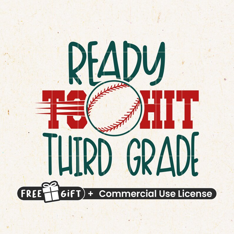 Ready to Hit Third Grade Svg Png, Baseball School Svg, Boys Back to ...