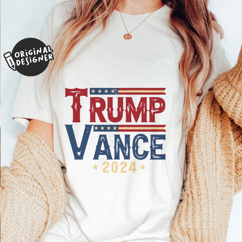 Trump Vance 2024 Retro Vintage PNG Svg, Trump Vance Shirt, Vance 2024 Png, Vance Vice President ...