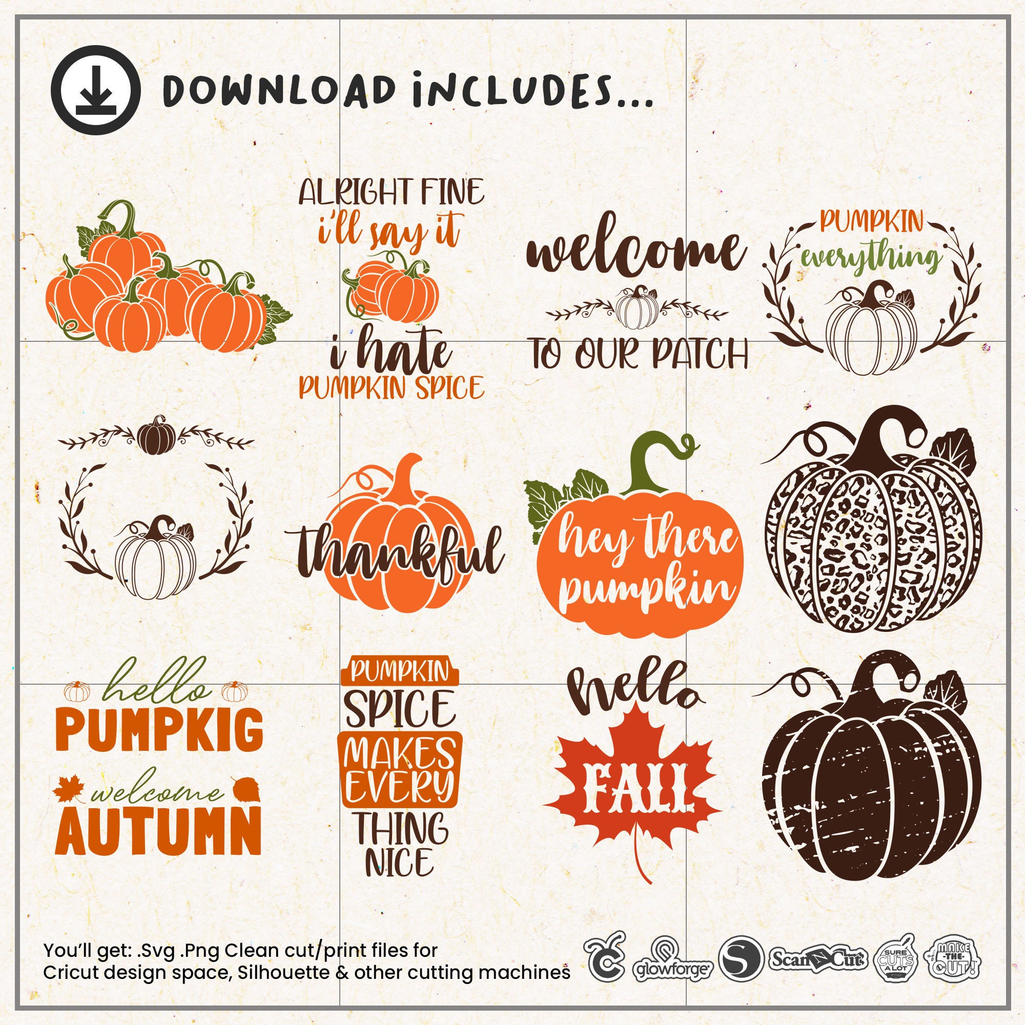 40 Fall SVG Bundle, Fall Svg, Autumn Svg, Thanksgiving Svg, Autumn ...