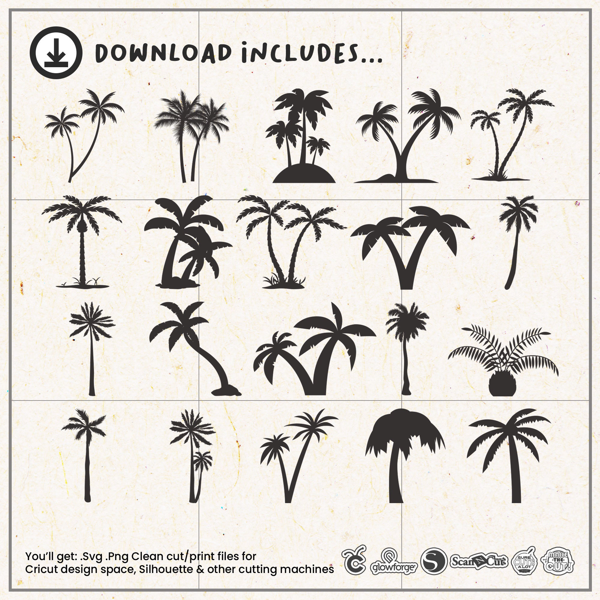 70 Palm Trees Svg Bundle, Palm Tree Svg, Eps/png/dxf, Palm Cricut, Tropical SVG, Palm Tree ...
