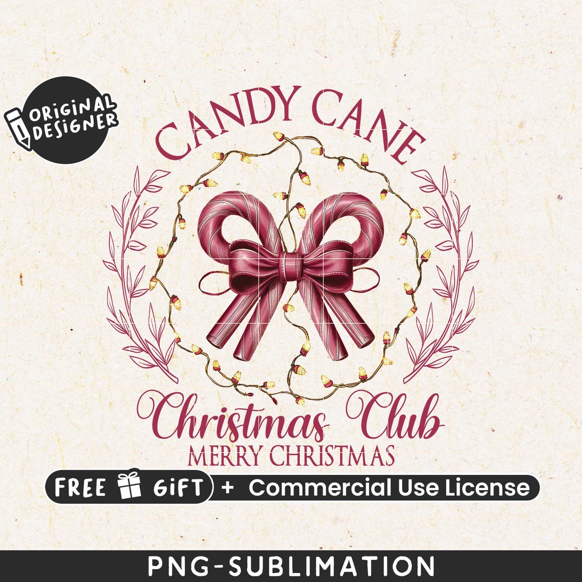 Candy Cane Christmas Club Png, Christmas Season Png, Christmas PNG ...