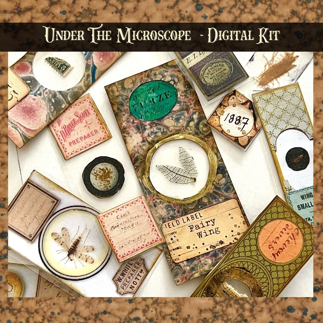 Under the Microscope Junk Journal *DIGITAL KIT* / Victorian Inspired ...