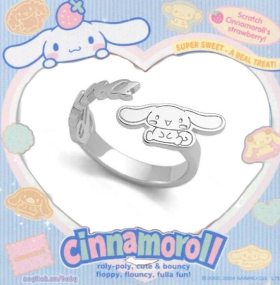 Cinnamoroll Ring Cute Ring Silverrose Gold 18k Plated Ring - Etsy