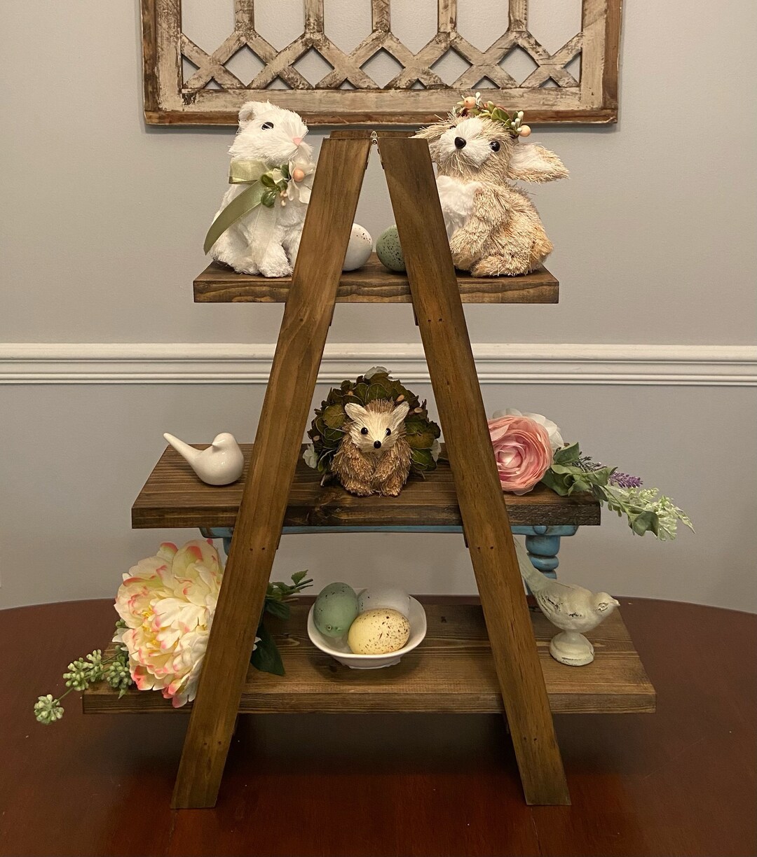 Farmhouse Tiered Ladder, Display Stand, 3-tier Ladder - Etsy