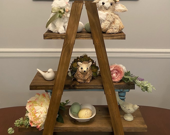 Mini Wood Ladder Shelf Tiered Tray Foldable - Etsy