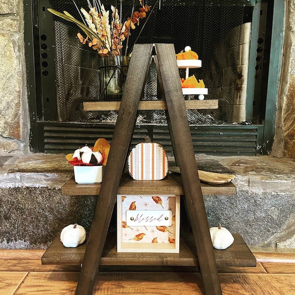 Rustic Ladder Shelf - Etsy