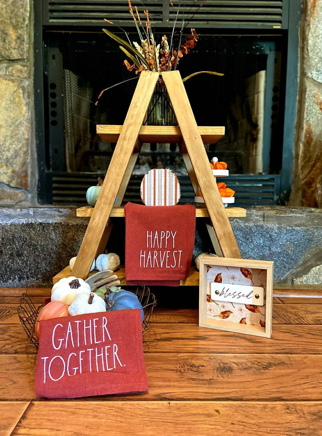 Farmhouse Tiered Ladder, Display Stand, 3-tier Ladder - Etsy