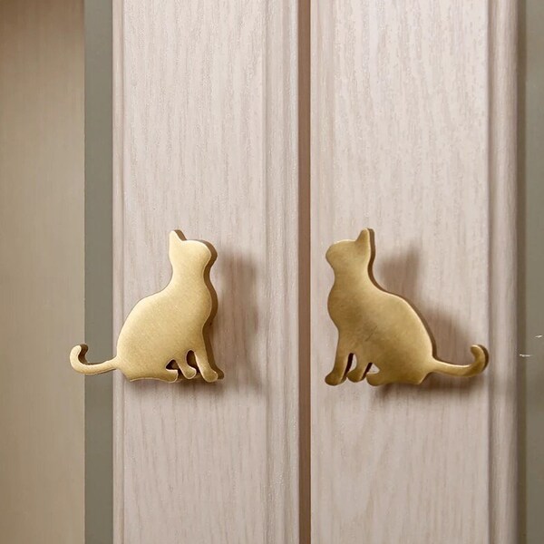 Drawer Knob Cat - Etsy