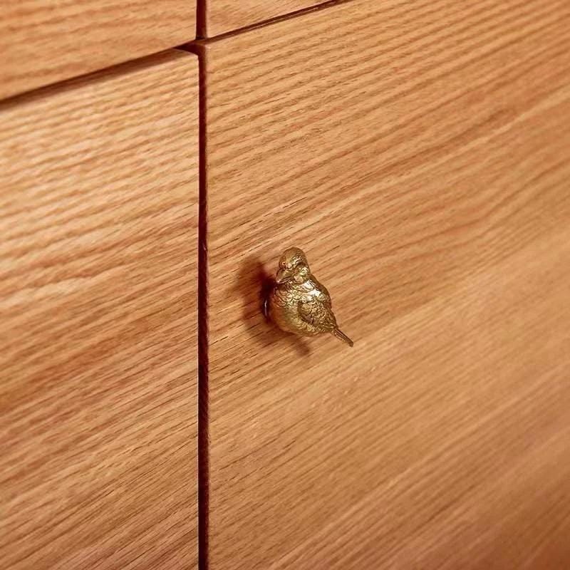 Solid Brass Birds Cabinet Knobs, Bird Golden Hook, Animal Drawer Knob, Natural Vintage Knob ...