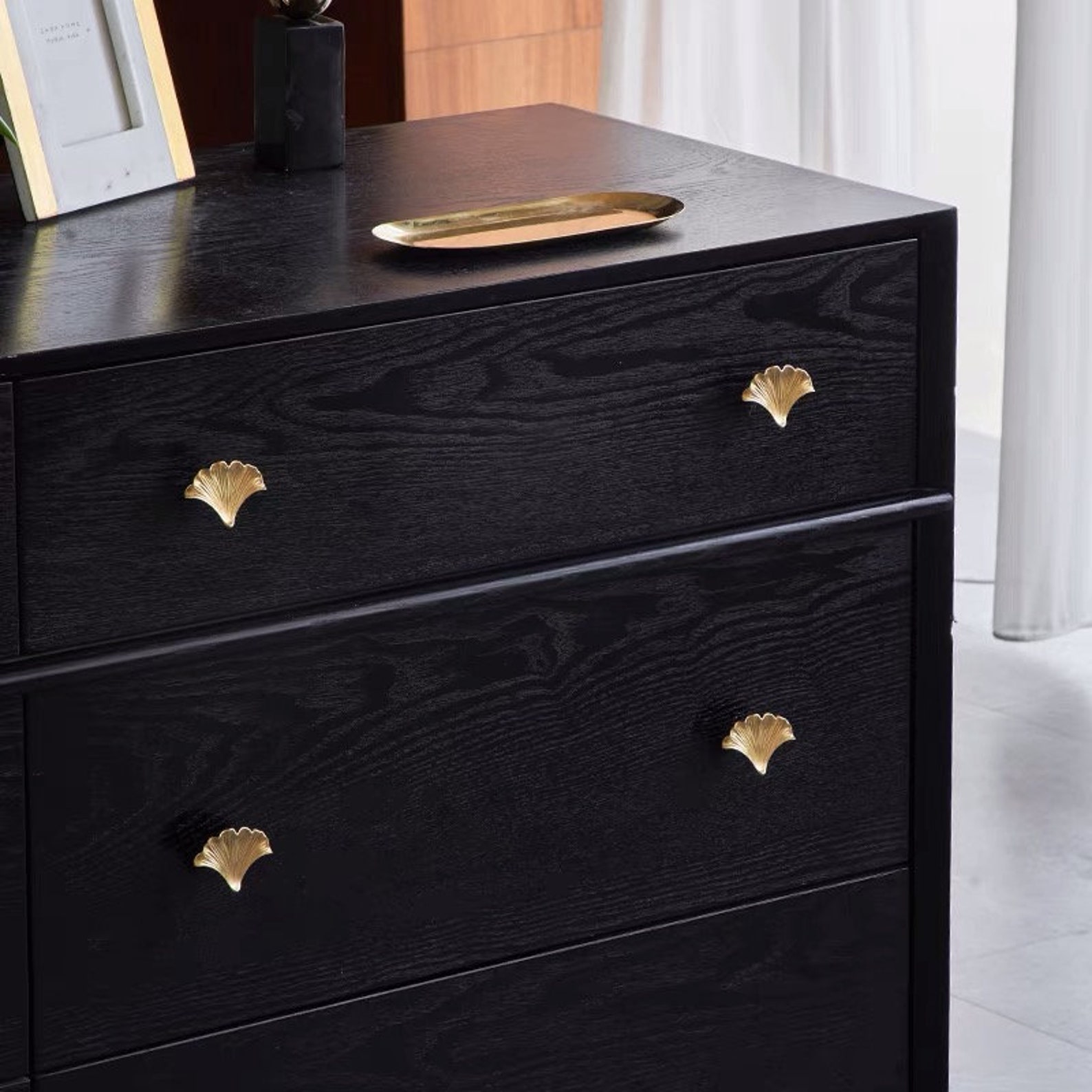 Ginkgo Leaf Brass Knobs and Pulls Leaves Drawer Knobs | Etsy