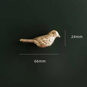 Solid Brass Birds Cabinet Knobs, Bird Golden Hook, Animal Drawer Knob, Natural Vintage Knob ...